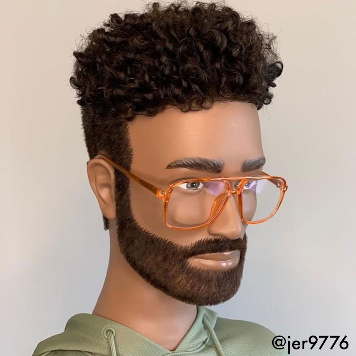 Elijah - 100% Human Textured Hair Mannequin - Pivot Point International